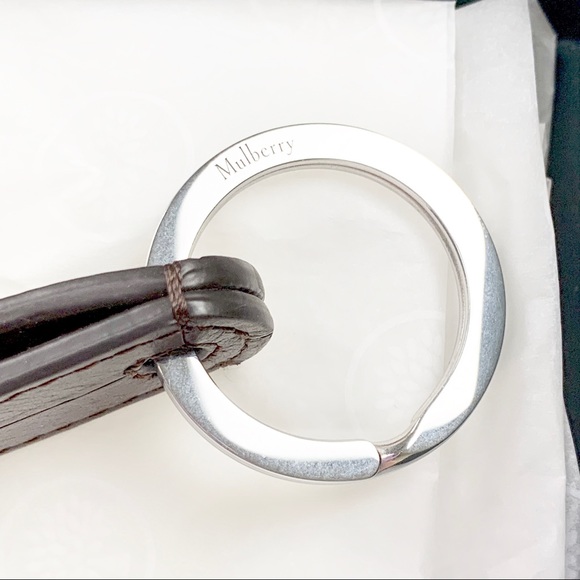 Mulberry | Other | Mulberry Leather Oxblood Croc Printed Keychain ...